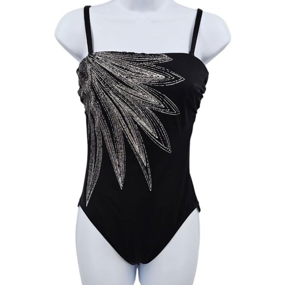 Miraclesuit | Swim | Miraclesuit Black White Floral One Piece Swimsuit ...